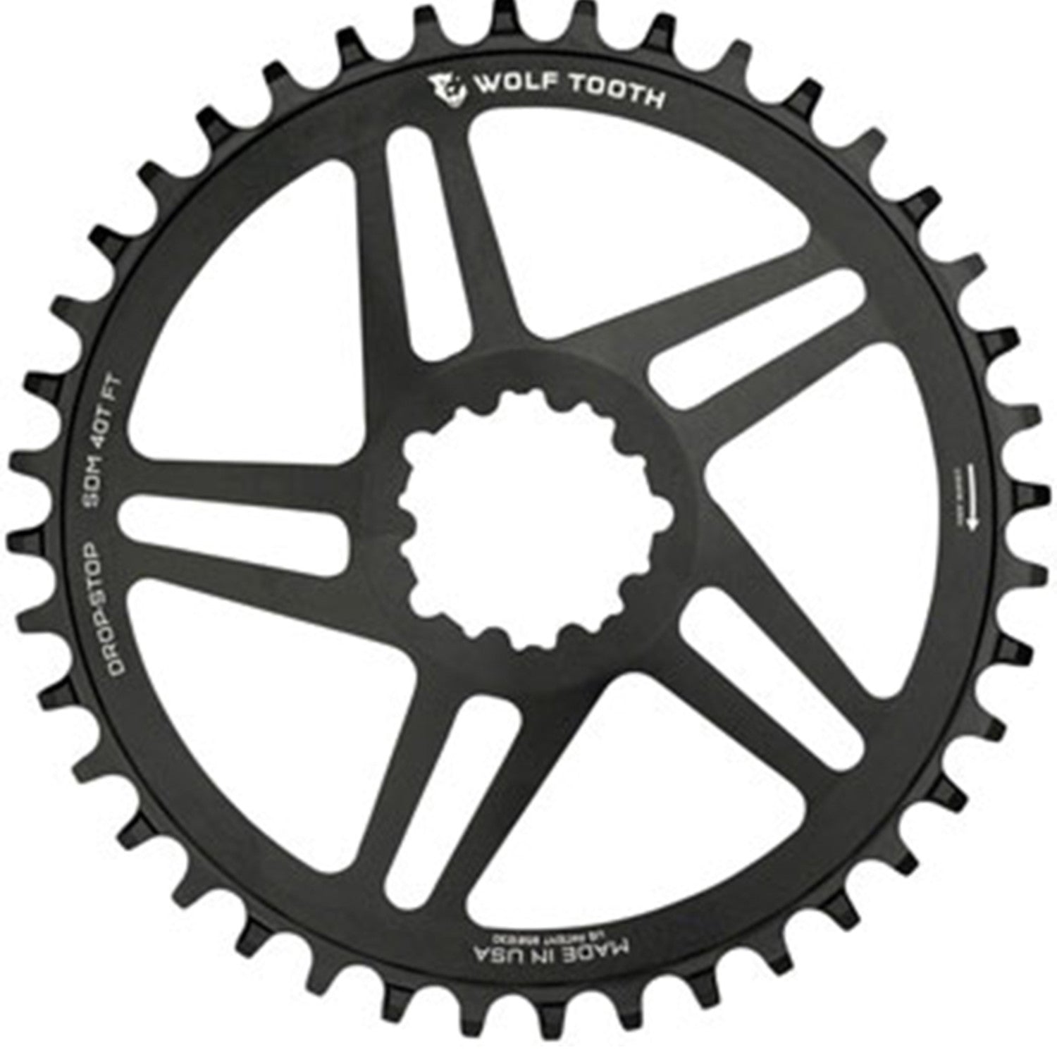 Wolf Tooth Direct Mount Chainring - 40t, SRAM Direct Mount, For SRAM 3 ...