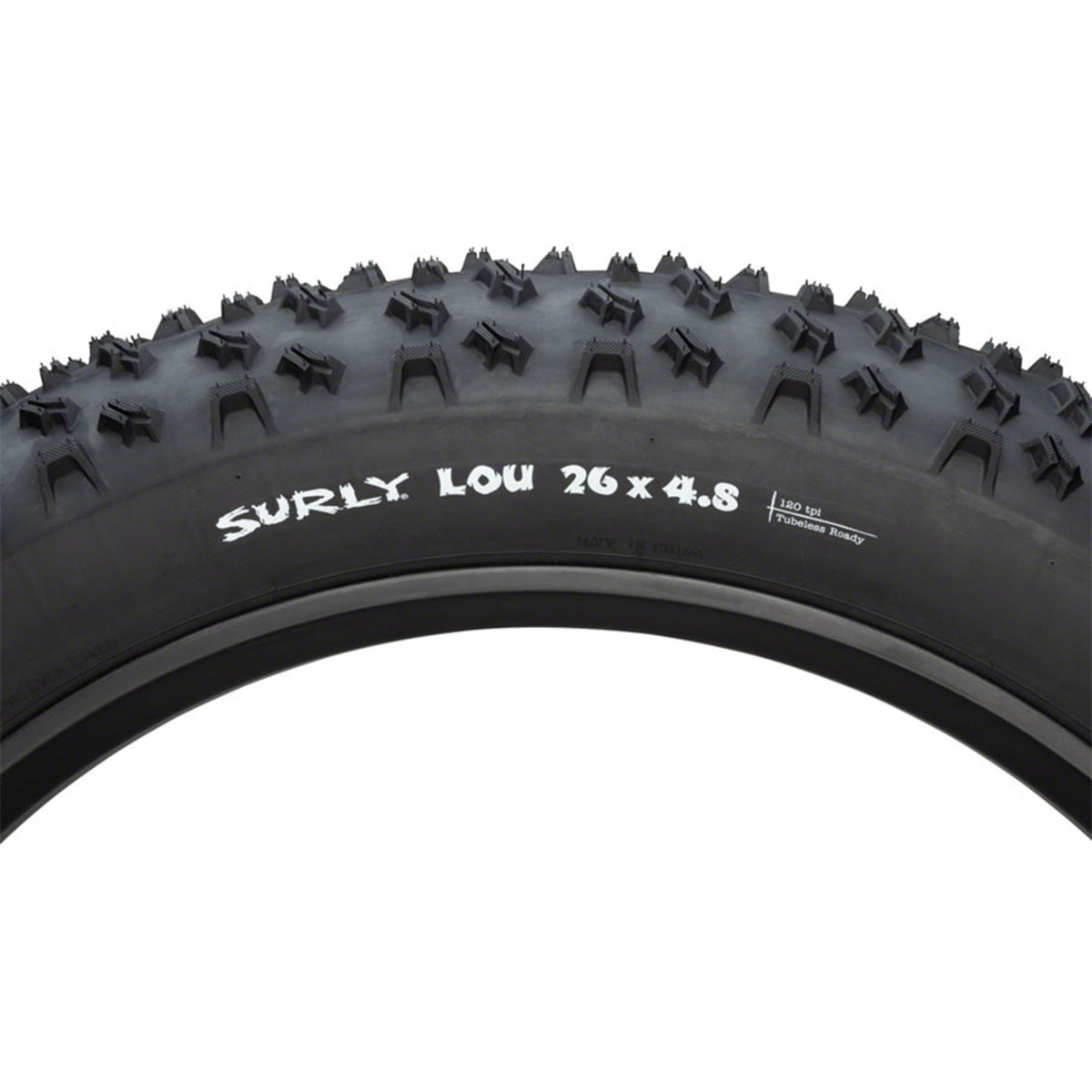 Surly Lou Tire - 26 x 4.8, Tubeless, Folding, Black, 120tpi – Alpine East